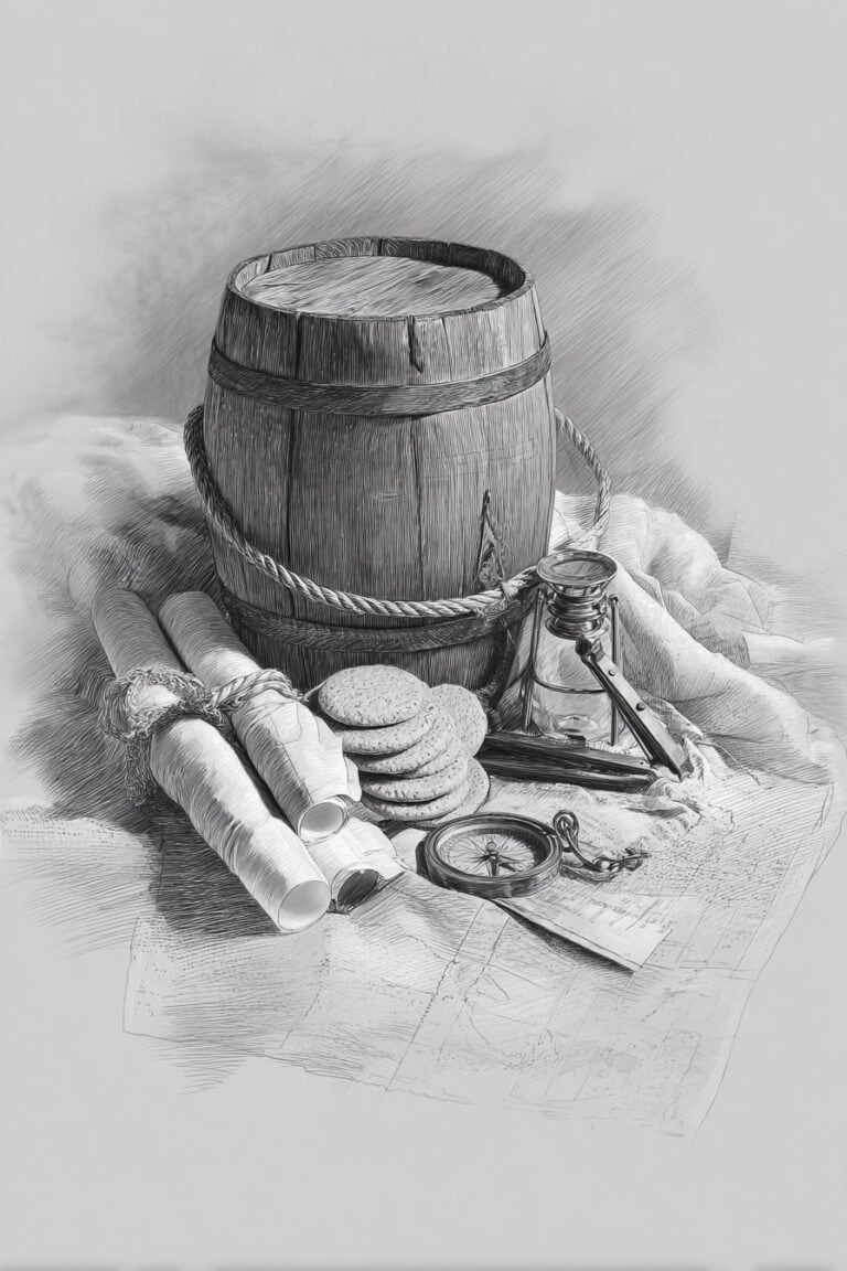 25 Life Drawing Sketch Ideas Inspired by the Sea - Brighter Craft