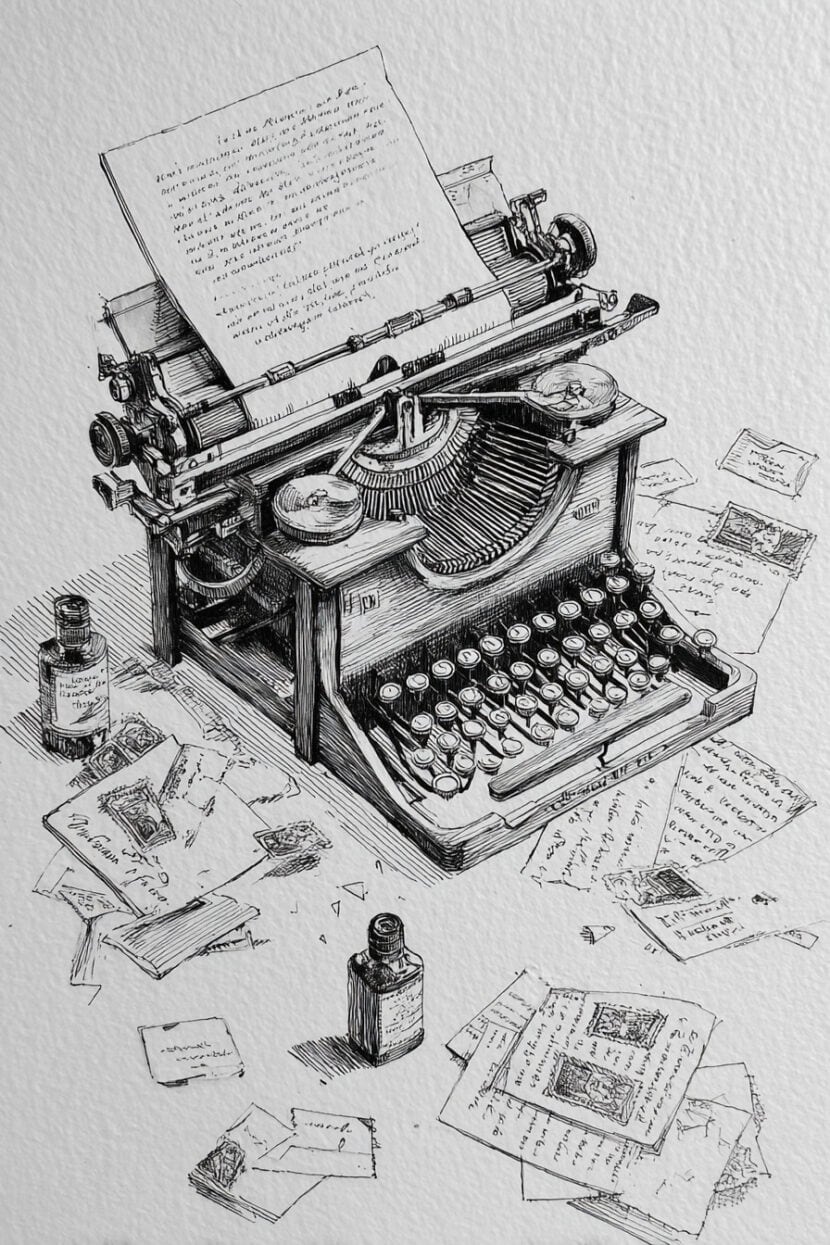 25 Aesthetic Pen Sketch Ideas for a Stylish Art Journal - Brighter Craft
