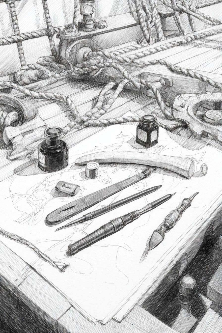 25 Life Drawing Sketch Ideas Inspired by the Sea - Brighter Craft