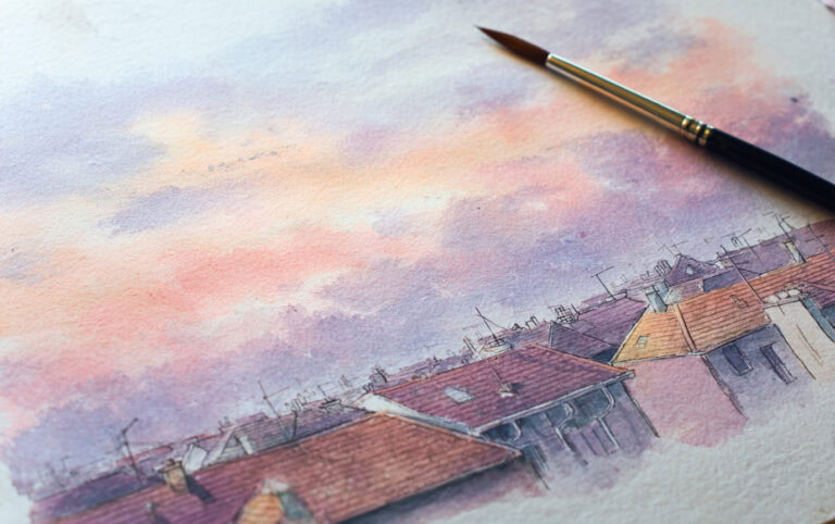 25 Loose Watercolor Village Scenes for Beginners - Brighter Craft