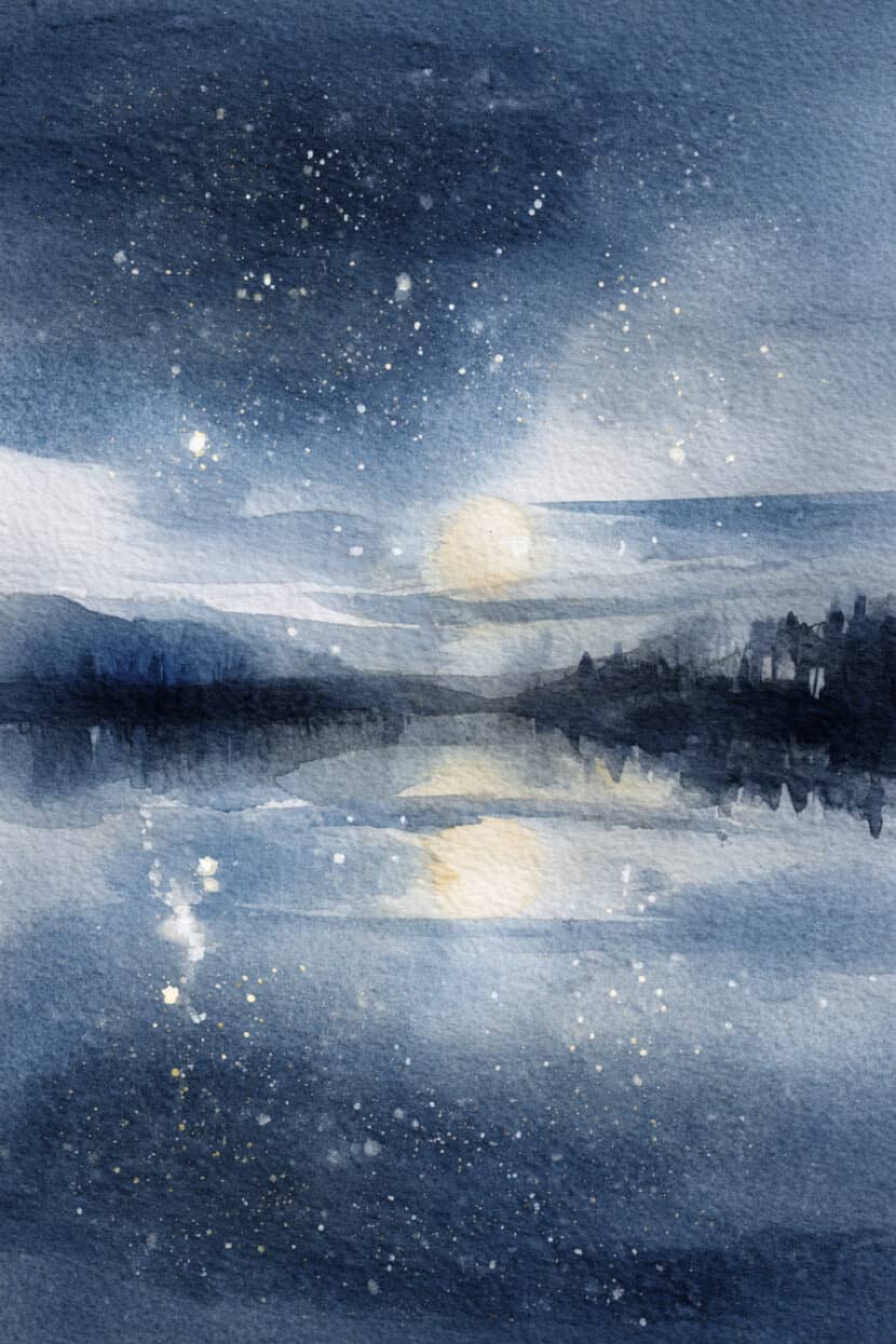 25 Easy Loose Watercolor Night Sky Painting Ideas - Brighter Craft