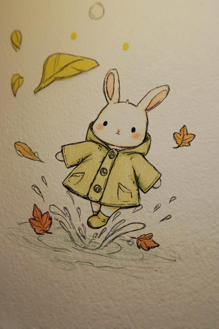 30 Irresistible Cute Animal Doodles in Autumn Outfits to Spark ...