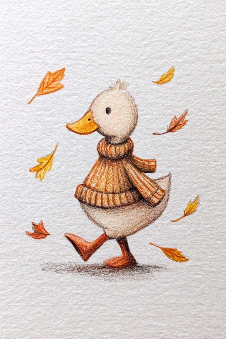 30 Irresistible Cute Animal Doodles in Autumn Outfits to Spark ...