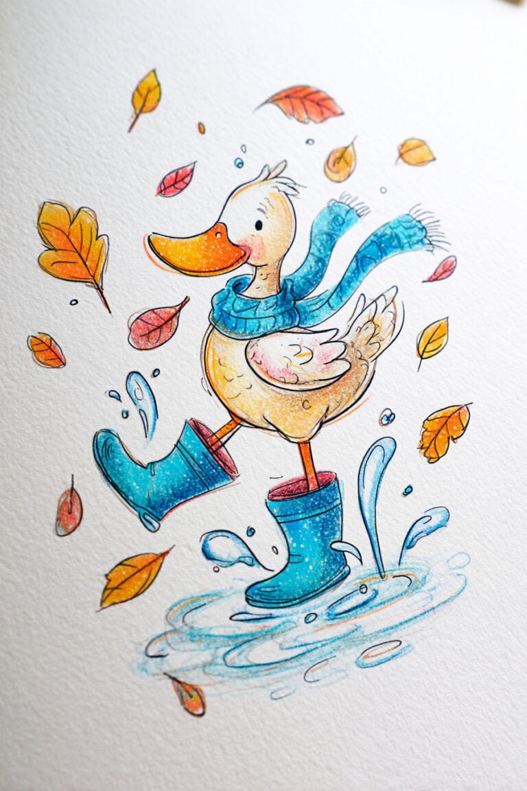 30 Irresistible Cute Animal Doodles in Autumn Outfits to Spark ...