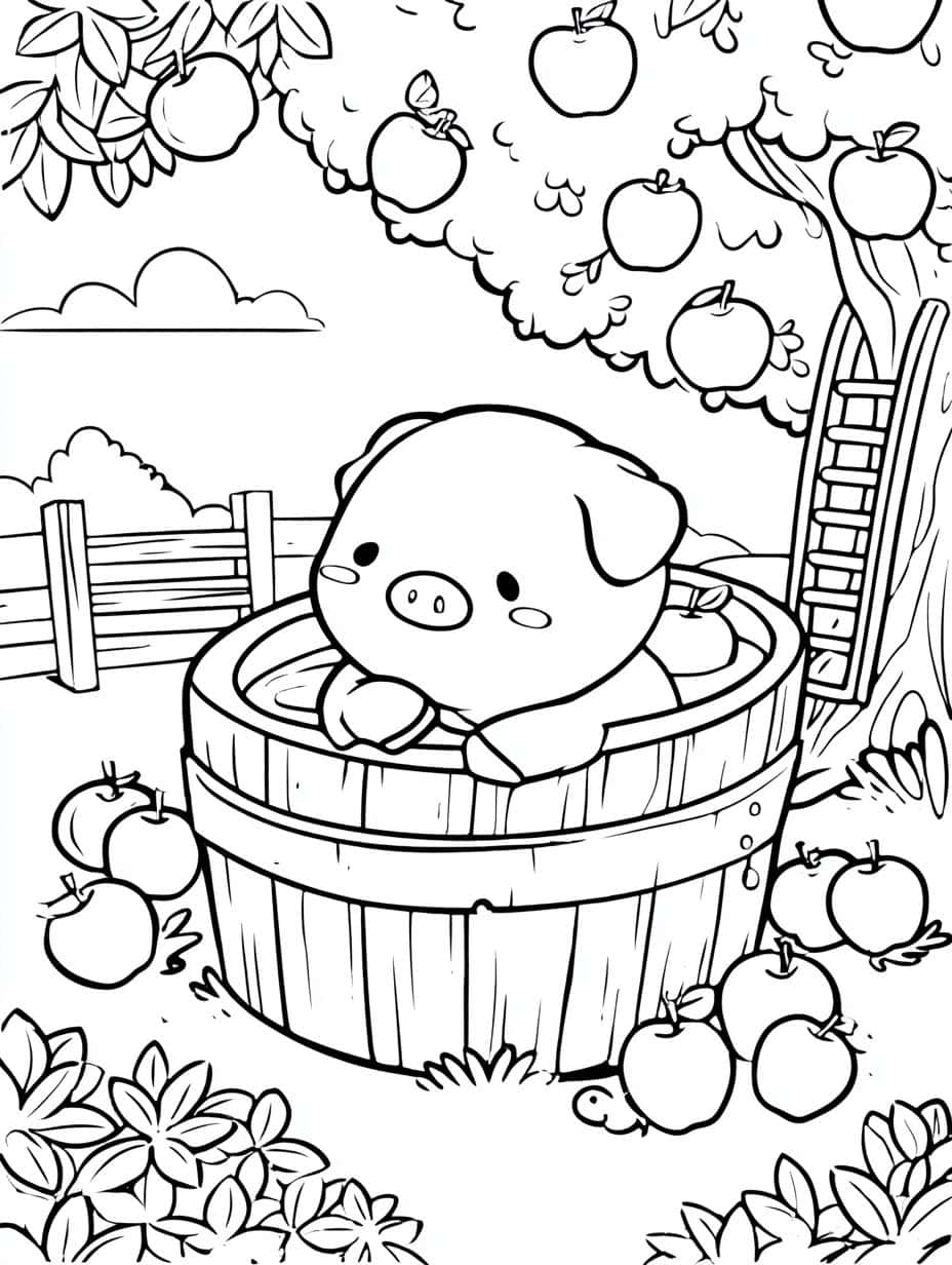 25 Adorable Easy Cute Autumn Coloring Sheets to Warm Up Your Sketchbook ...