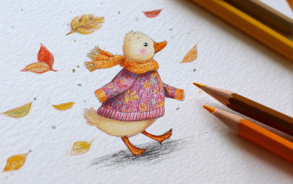 30 Irresistible Cute Animal Doodles in Autumn Outfits to Spark ...