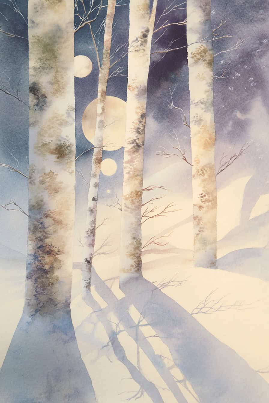 25 Dreamy Winter Watercolor Landscapes to Spark Creativity - Brighter Craft