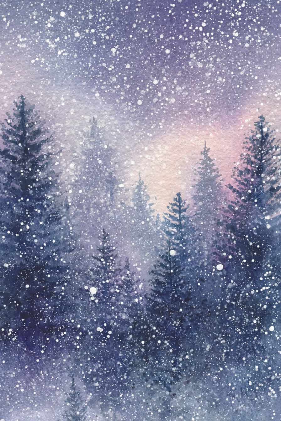 25 Dreamy Winter Watercolor Landscapes to Spark Creativity - Brighter Craft