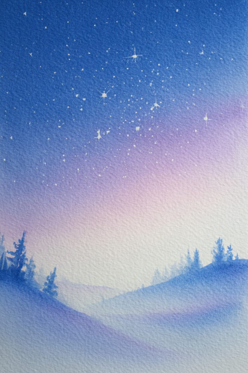 25 Dreamy Winter Watercolor Landscapes to Spark Creativity - Brighter Craft