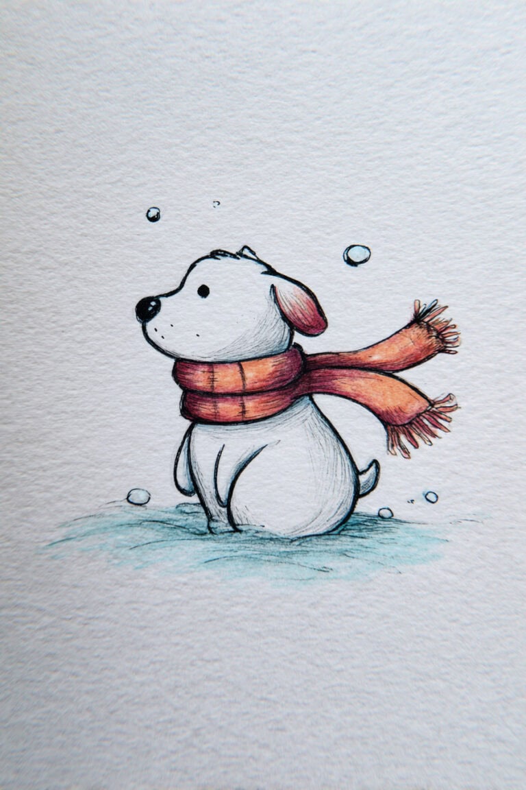 25 Adorable Cute Winter Animal Doodles for Your Sketchbook - Brighter Craft