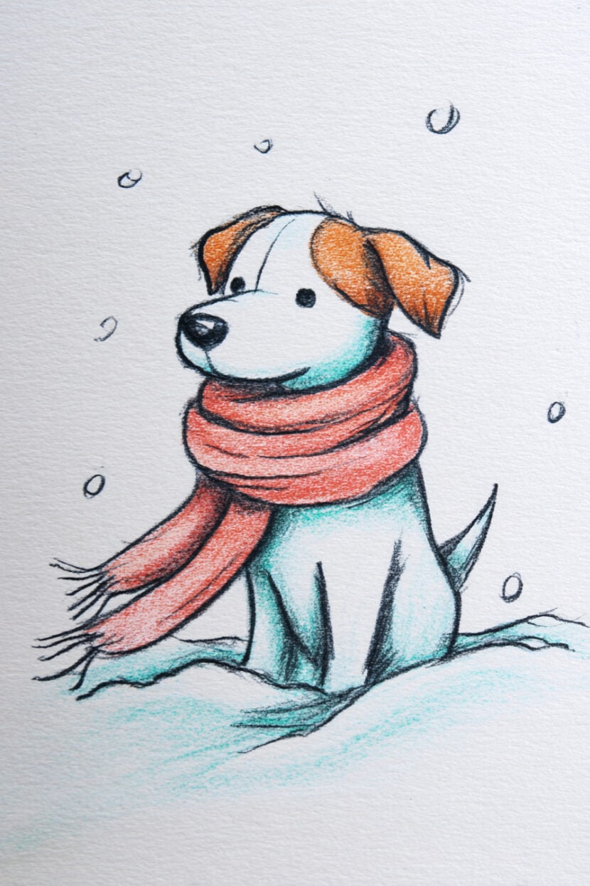 25 Adorable Cute Winter Animal Doodles for Your Sketchbook - Brighter Craft