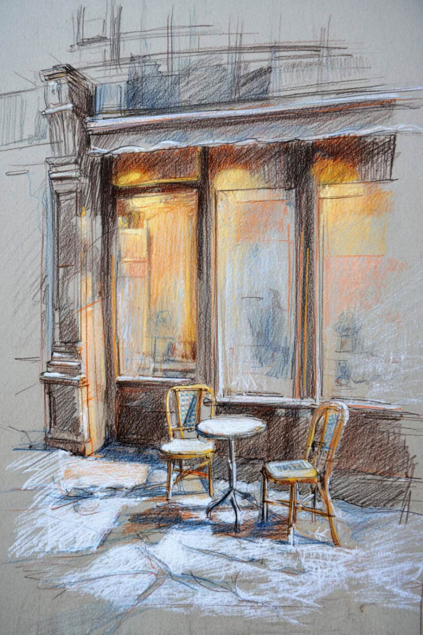 25 Cozy Winter Urban Sketch Ideas for Inspiration - Brighter Craft