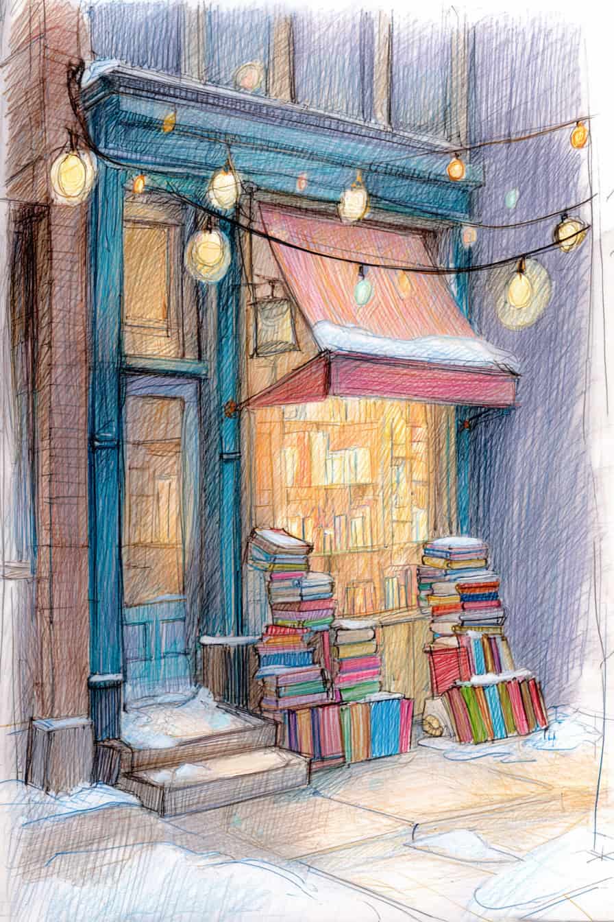 25 Cozy Winter Urban Sketch Ideas for Inspiration - Brighter Craft