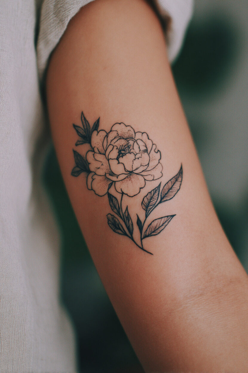 25 Minimal Botanical Tattoo Designs Inspired by Nature - Brighter Craft