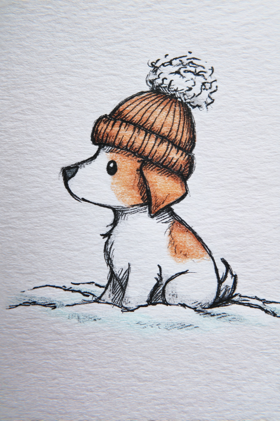 25 Adorable Winter Animal Drawings for Creative Days - Brighter Craft