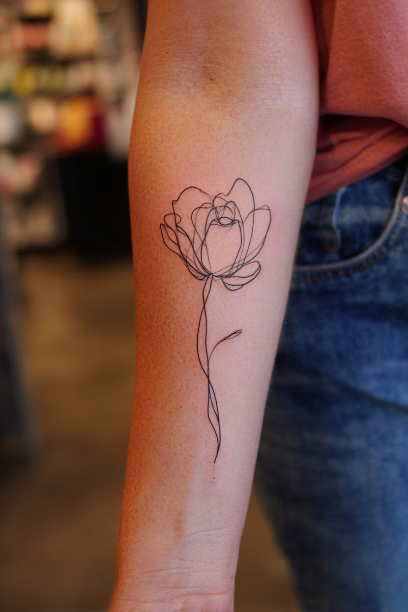 25 Minimal Floral Tattoo Designs Inspired by Nature - Brighter Craft
