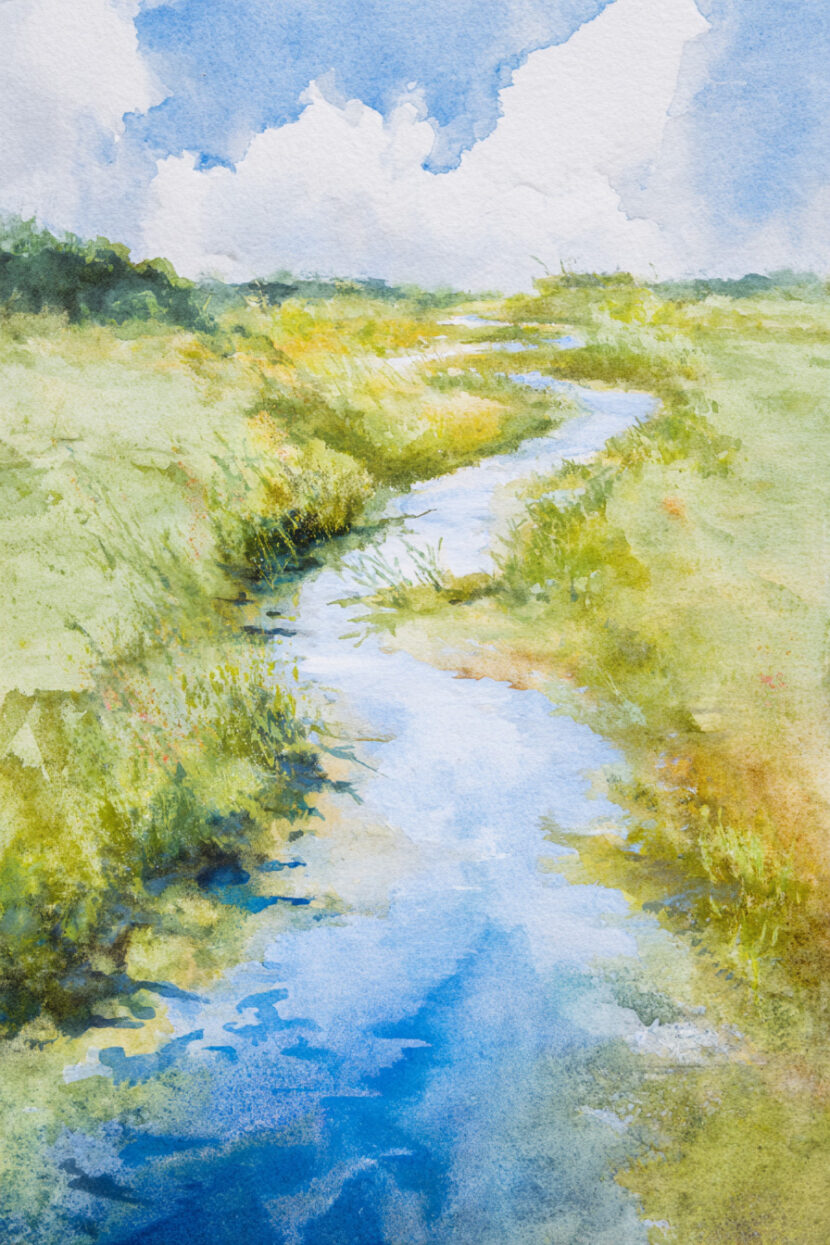 25 Dreamy Spring Watercolor Landscapes to Spark Creativity - Brighter Craft