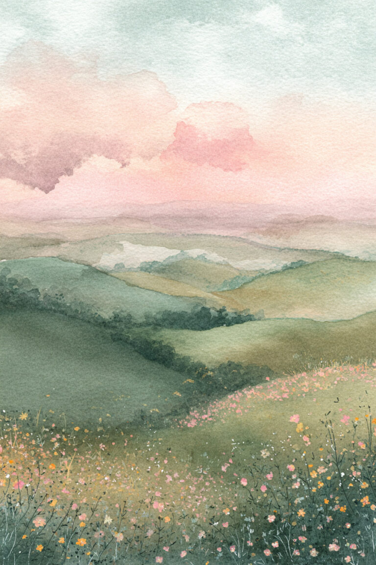 25 Dreamy Spring Watercolor Landscapes to Spark Creativity - Brighter Craft