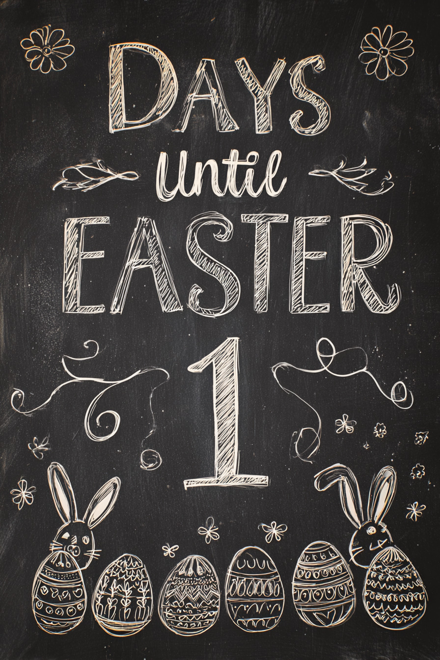 25 Easy Easter Chalkboard Drawings Anyone Can Recreate - Brighter Craft