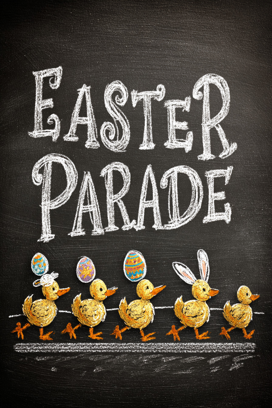 25 Easy Easter Chalkboard Drawings Anyone Can Recreate - Brighter Craft