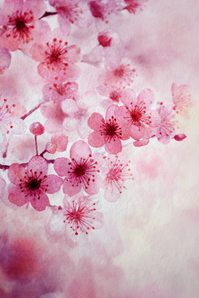 30 Cherry Blossom Spring Watercolors for Inspiration - Brighter Craft